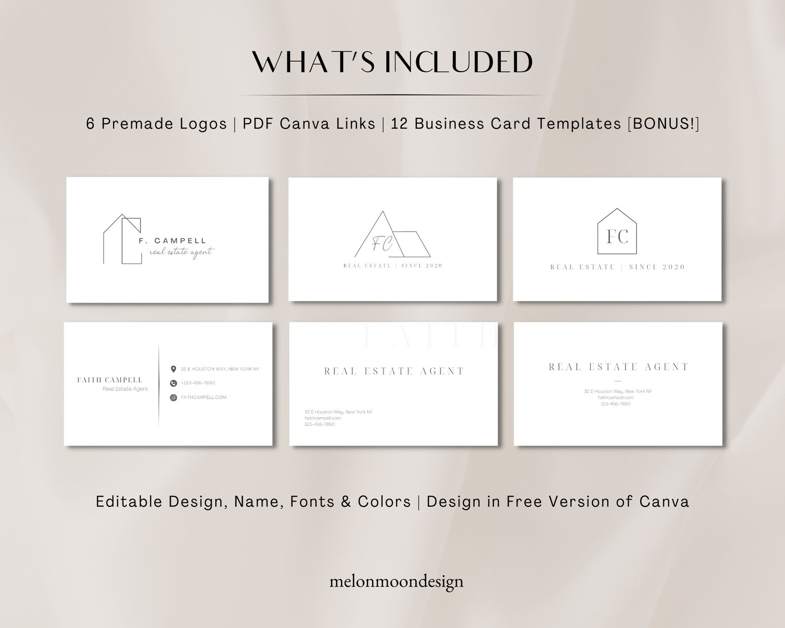 Realtor Logos, Pre-made Real Estate Logos, Realtor Branding, Real ...