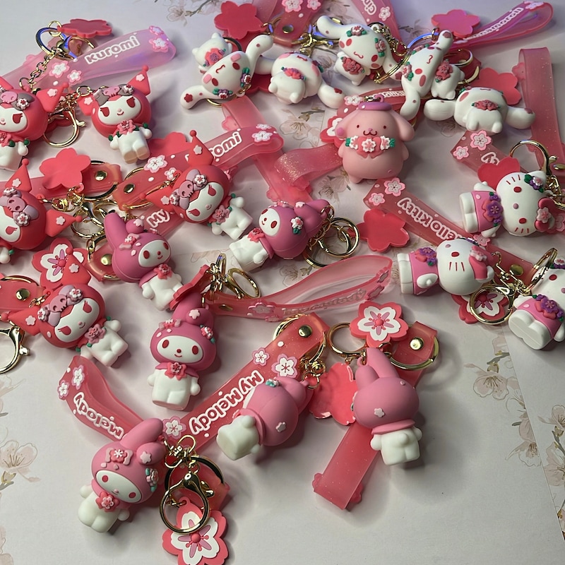Hello Kittys Key Chain - Etsy