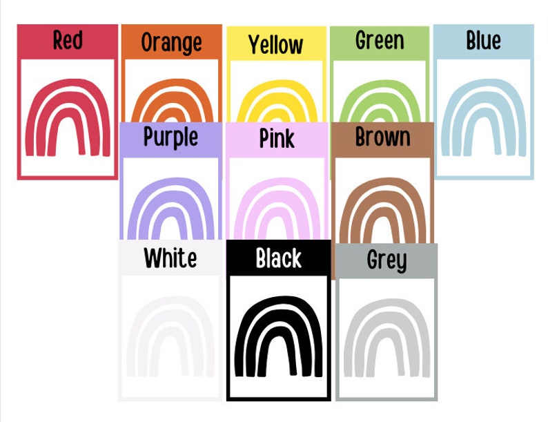 Rainbow Colors Posters / Classroom Decor / Digital PDF - Etsy