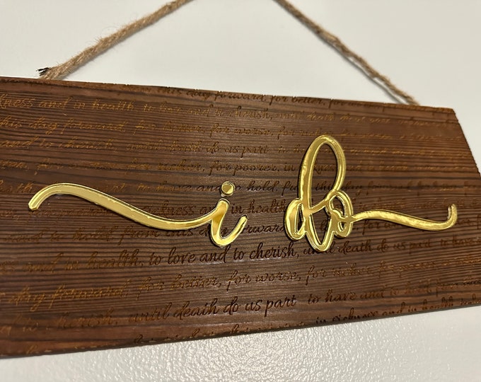 I Do Acrylic Words for Sign Wedding Anniversary Engagement Gift Laser ...