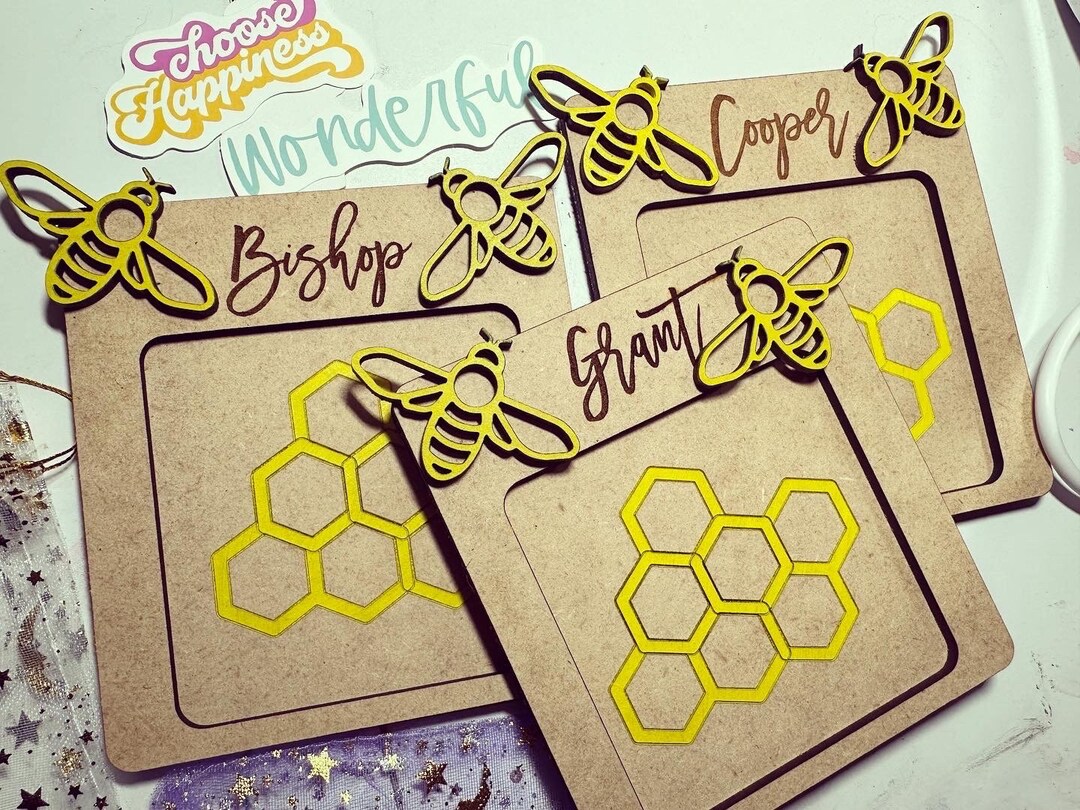 Sticky Note Holder Bumble Bee or Pencil With Custom Name Personalized ...
