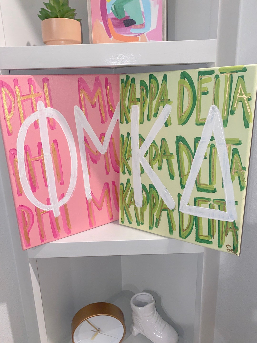 Layered Letters Canvas - Etsy