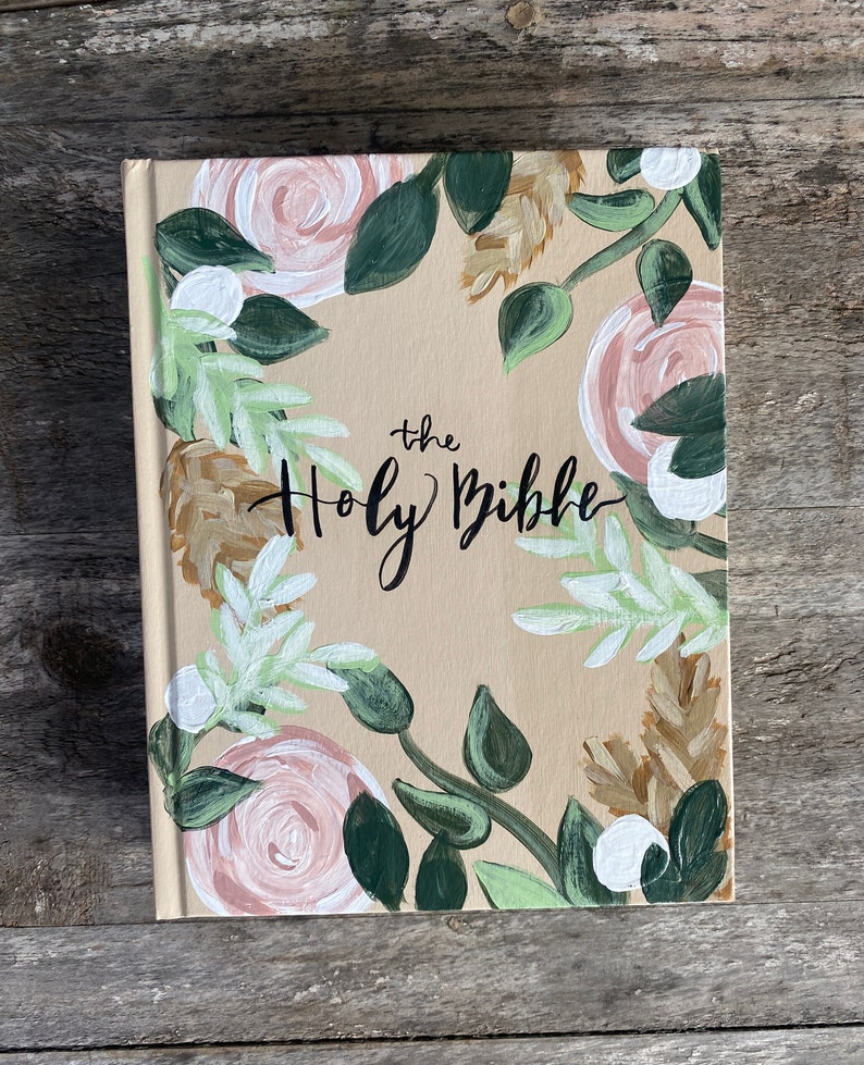Hand Painted Bible Customizable - Etsy