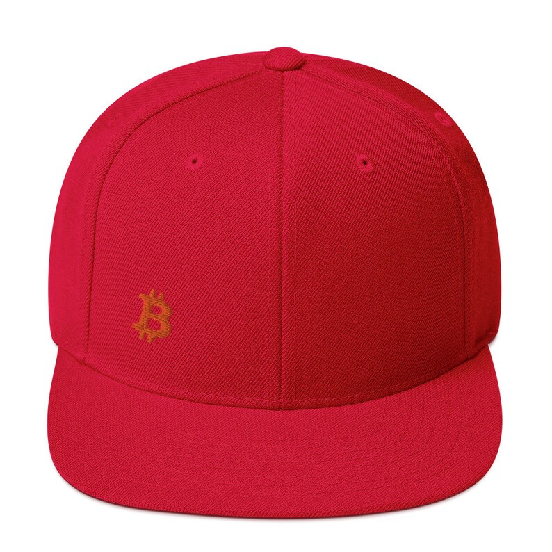Classic Bitcoin Symbol Off-center Embroidered Design - Snapback Hat - Etsy