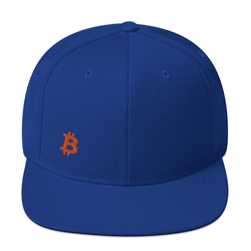 Classic Bitcoin Symbol Off-center Embroidered Design - Snapback Hat - Etsy