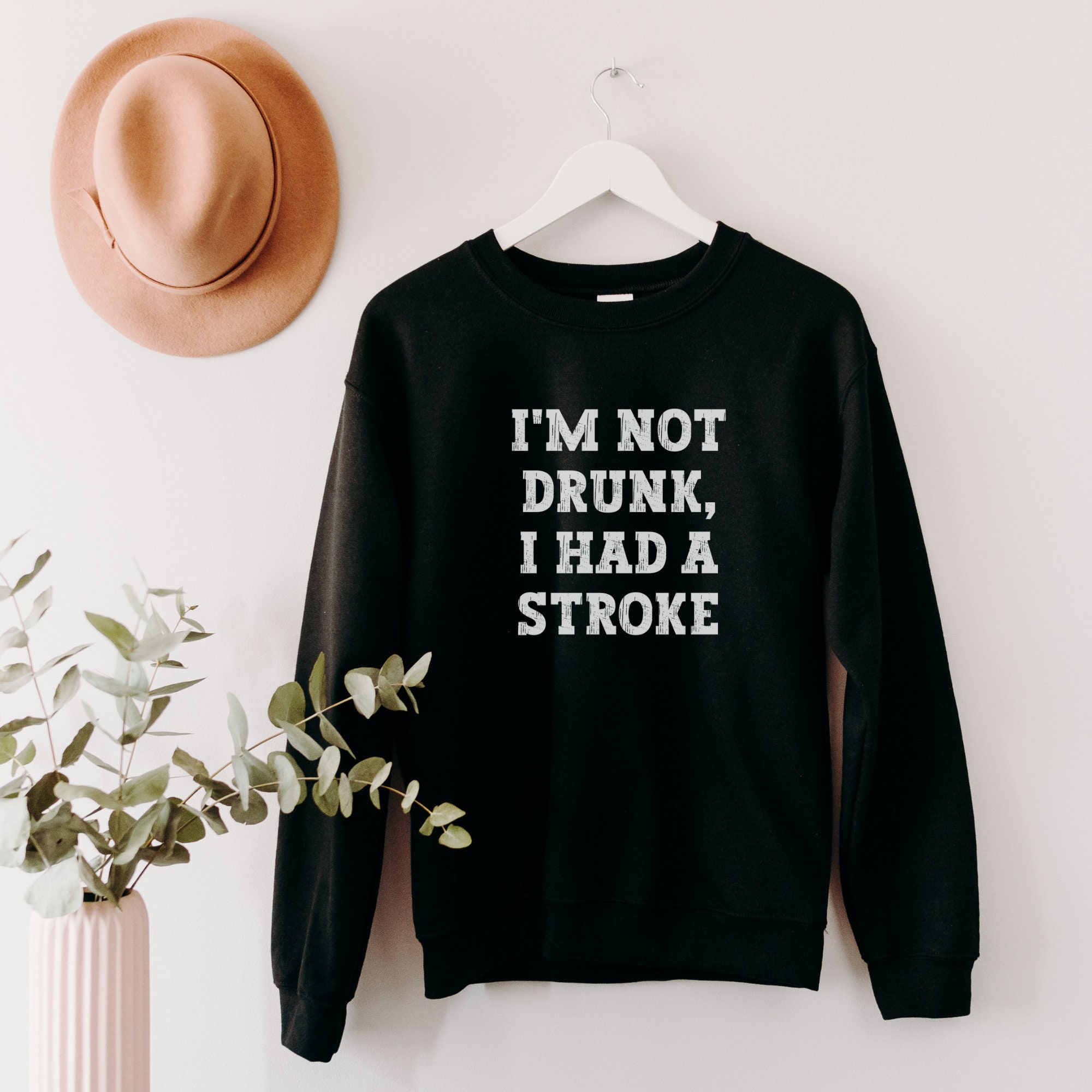 Stroke Survivor I'm Not Drunk, I Had a Stroke Sweatshirt Red Ribbon ...