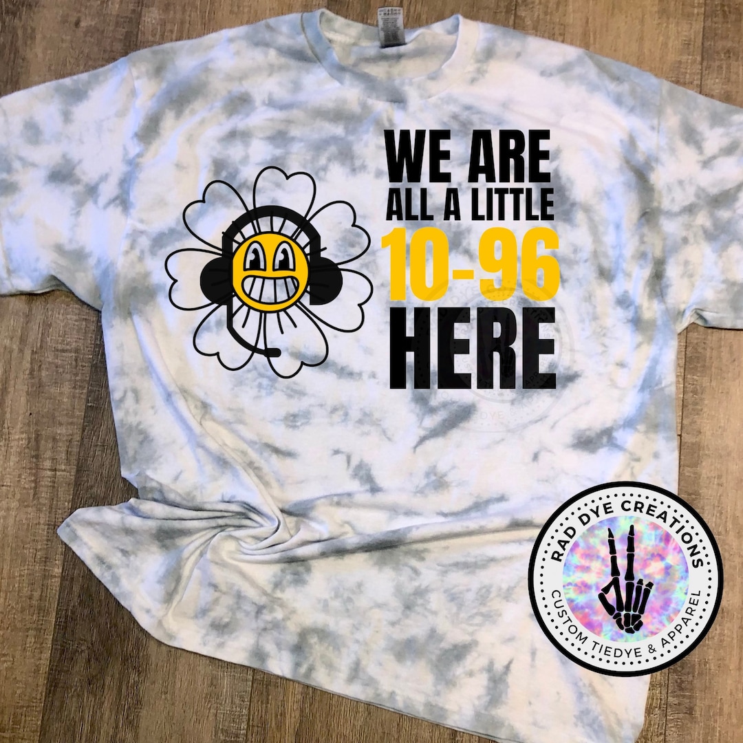 S-5x, 10-96 Dispatcher Unisex Gray Tie-dye T-shirt, 911 Dispatcher ...