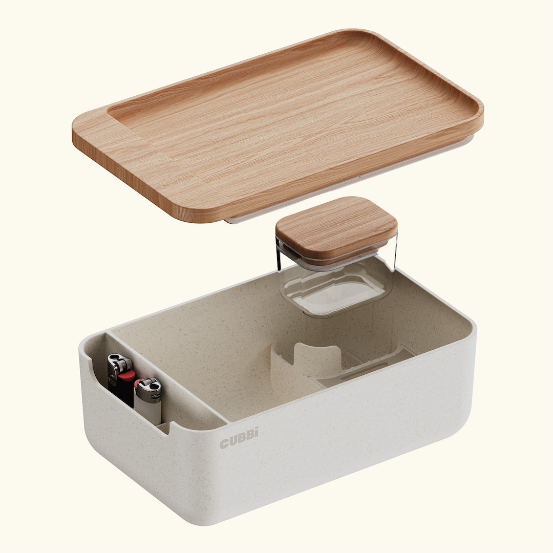 The Cubbi Stash Box: Smell Proof Box With Rolling Tray and Optional ...