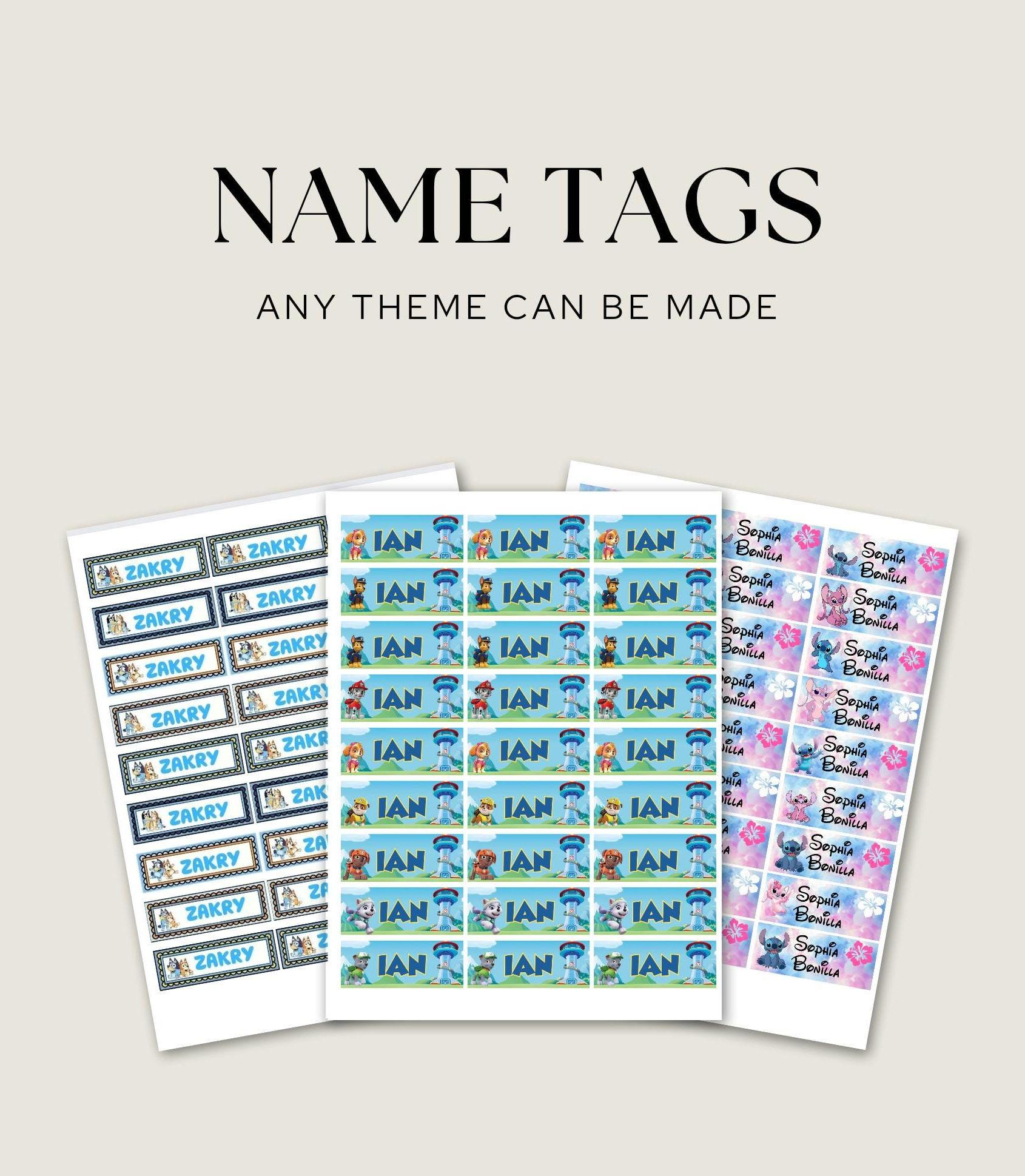 School Name Tags Stickers - Etsy