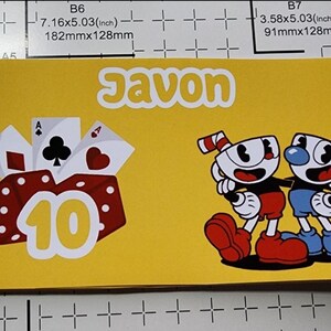 Cuphead Chip Bags, Cuphead Party Labels - Etsy