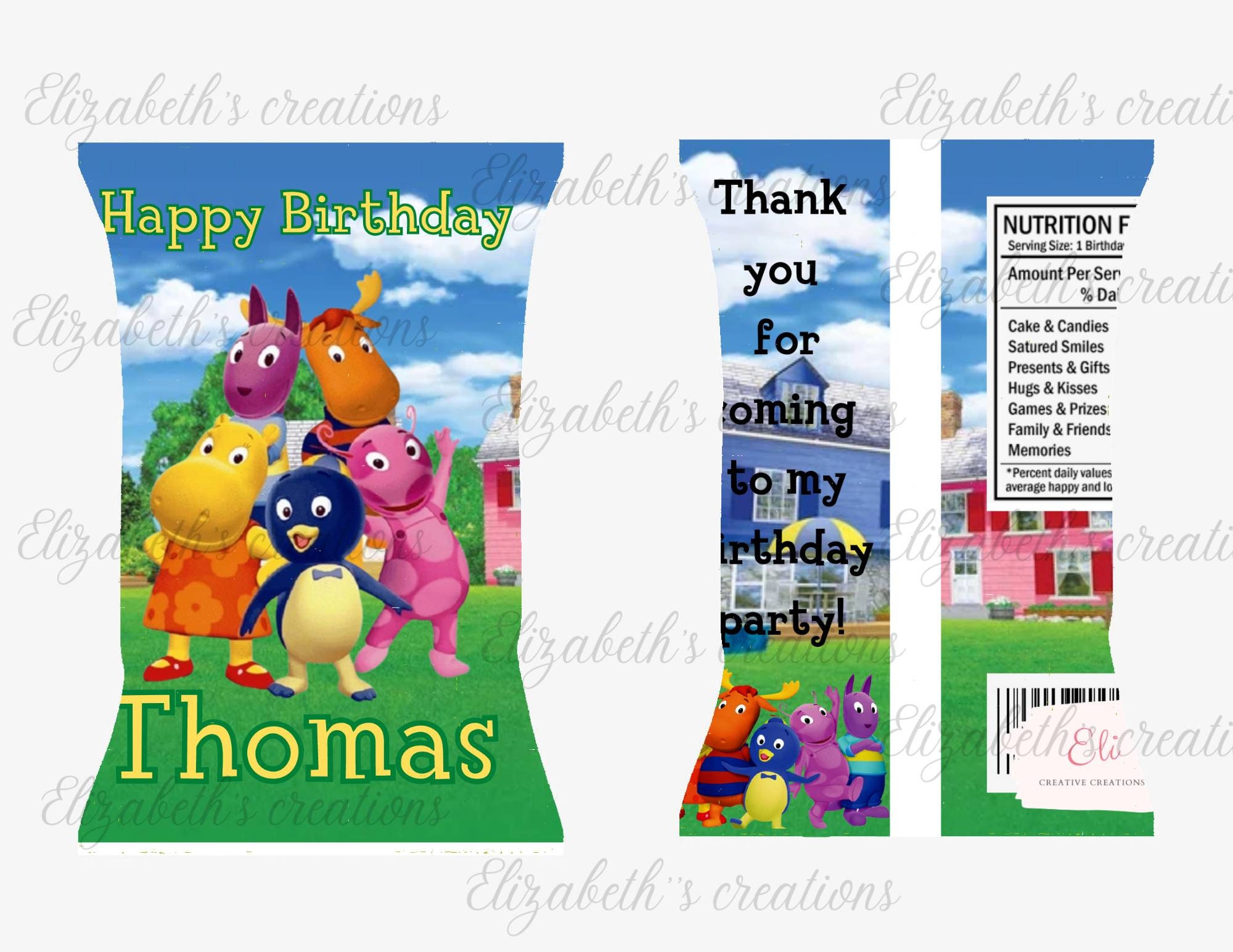 Backyardigans Chip Bags and More - Etsy Canada