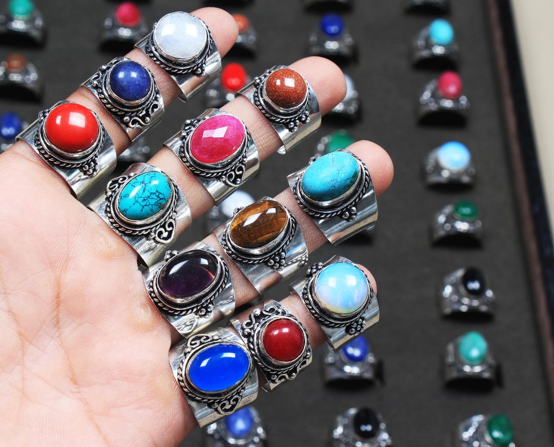 Verschiedene Damenringe Silber überzogene Ringe Handgemachte Ringe ...