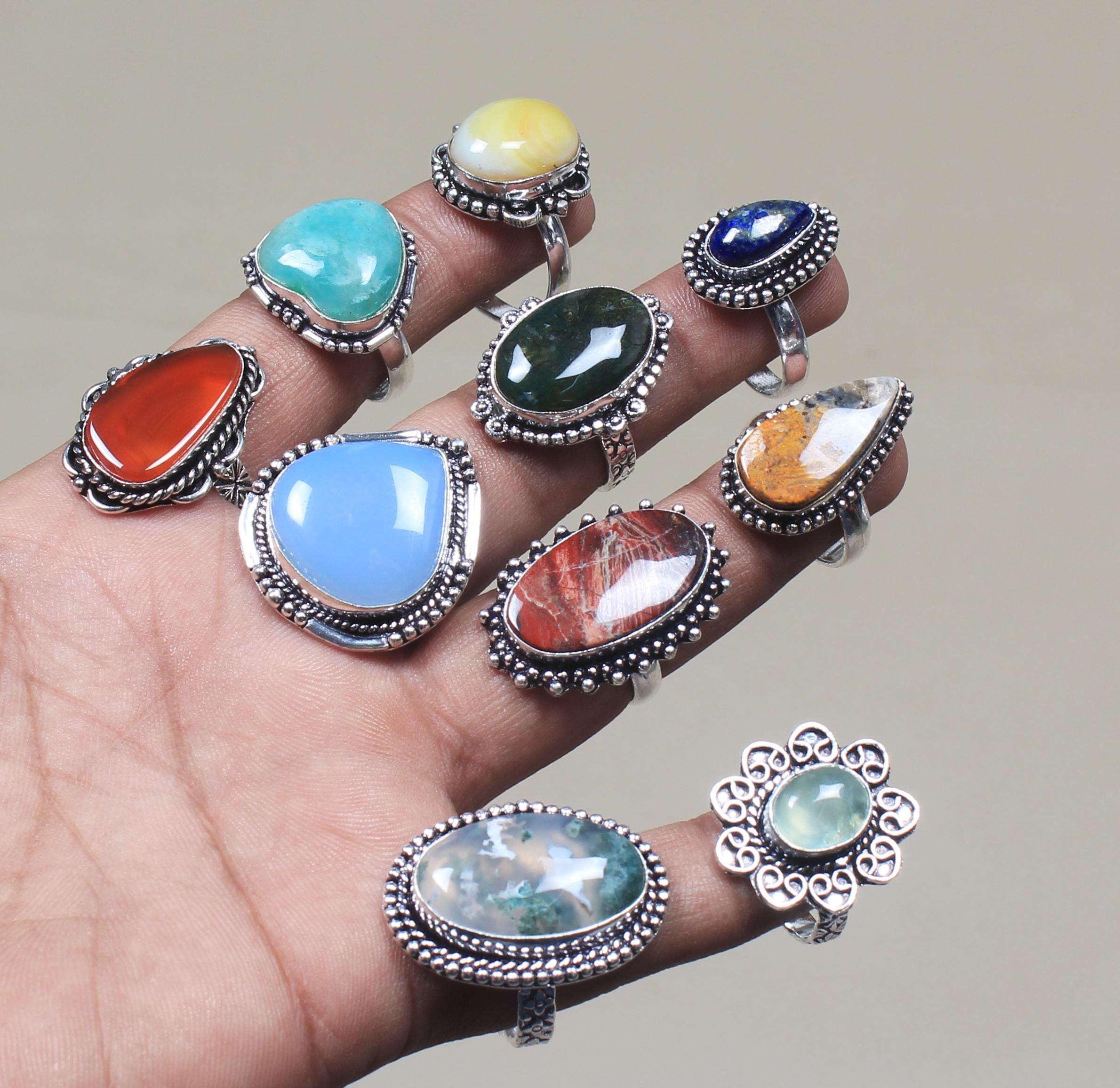 Chunky Rings - Assorted Styles, Crystal Jewelry for Women, Handmade ...