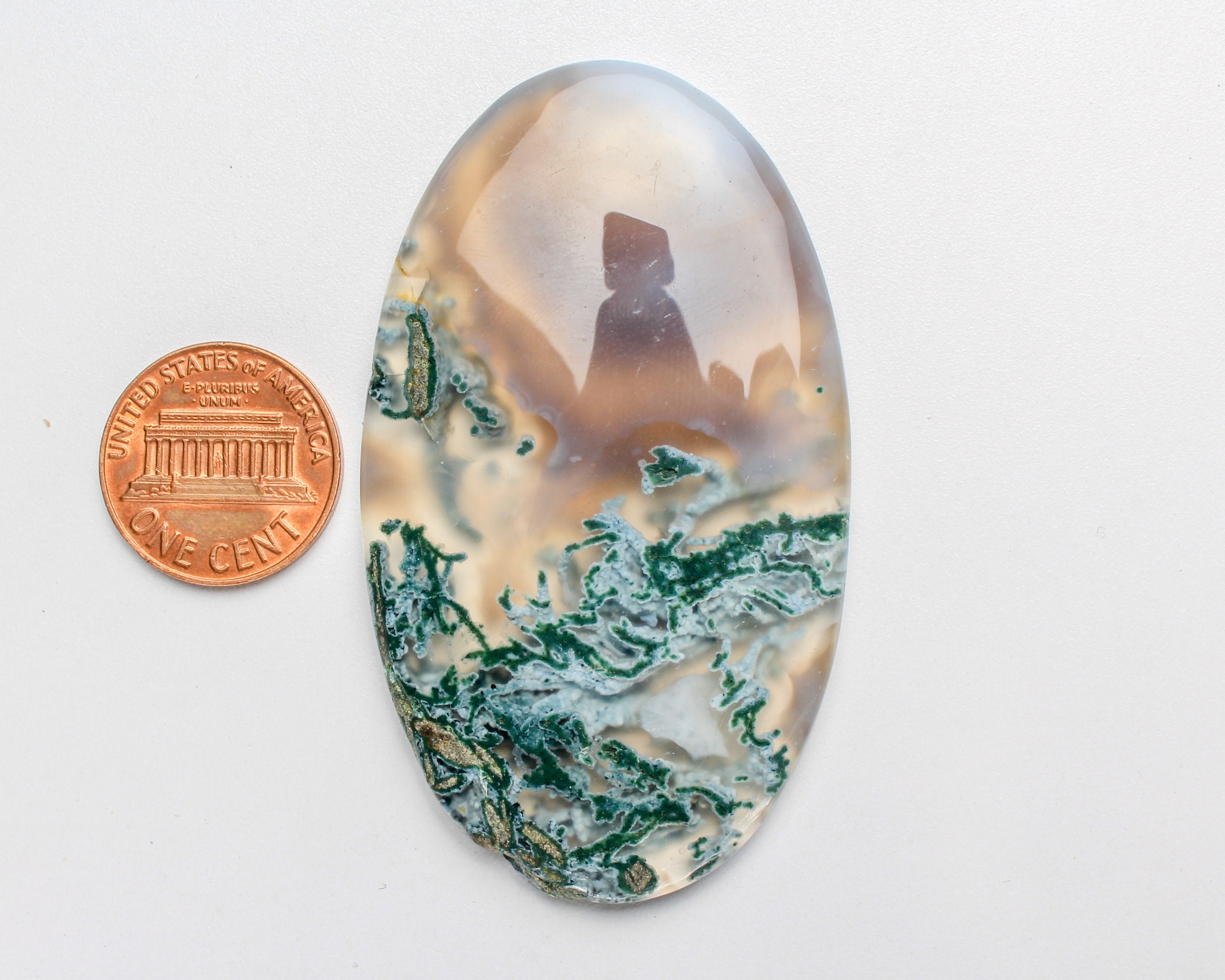 Scenic Moss Agate Cabochon Flat Back Jewelry & Beauty Jewelry Making & Beading etna.com.pe