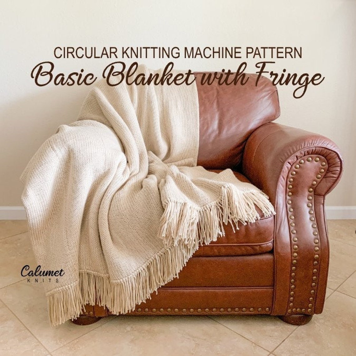 Basic Blanket With Fringe Circular Knitting Machine Pattern - Etsy