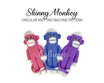 Monkey Circular Knitting Machine Pdf Pattern Sentro Addi Express - Etsy