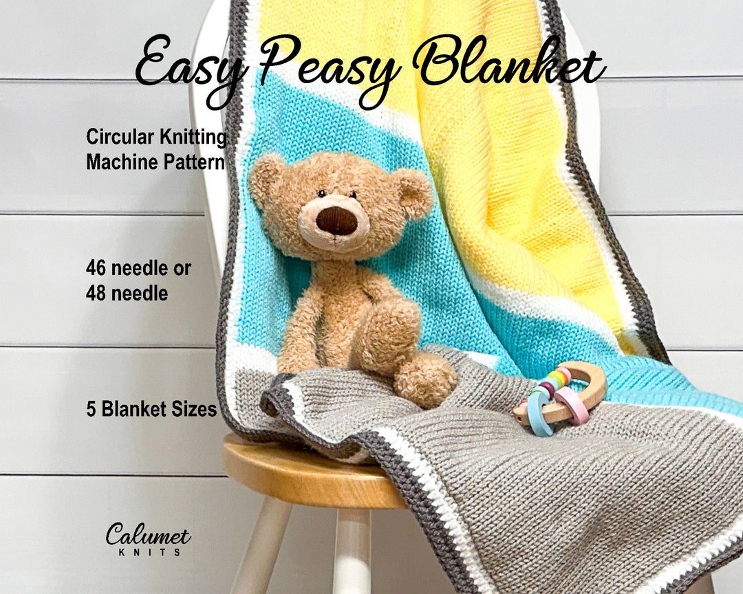 Easy Peasy Blanket Pattern for Circular Knitting Machines - Etsy
