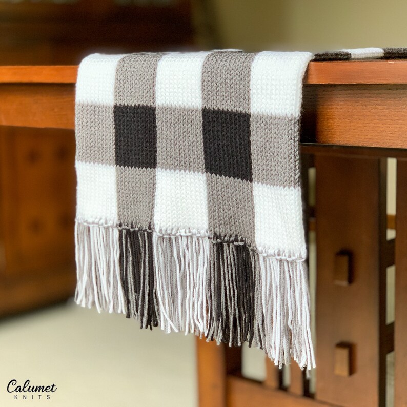 Ultimate Knitting Machine Cheat Sheet for Gingham Table Runner - Etsy