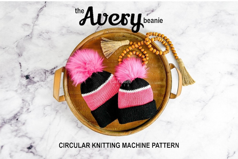 The Avery Beanie in 6 Sizes Circular Knitting Machine Pattern - Etsy