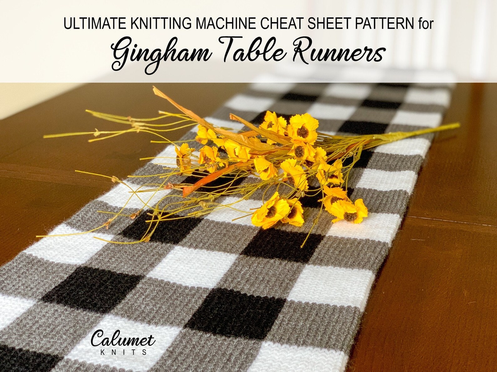Ultimate Knitting Machine Cheat Sheet for Gingham Table Runner - Etsy