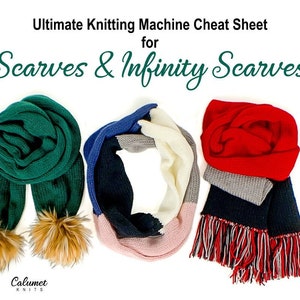 Ultimate Knitting Machine Cheat Sheet For Scarves And Infinity - Etsy
