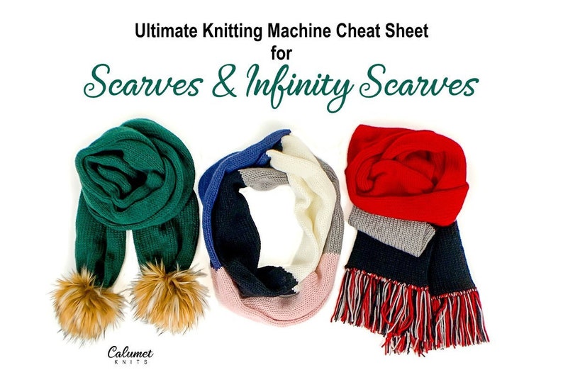 Ultimate Knitting Machine Cheat Sheet For Scarves And Infinity - Etsy