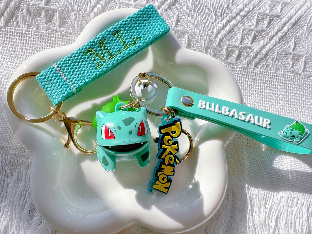 Personalized Pokemon Bulbasaur Key Chains,custom Embroidery Name Bag ...