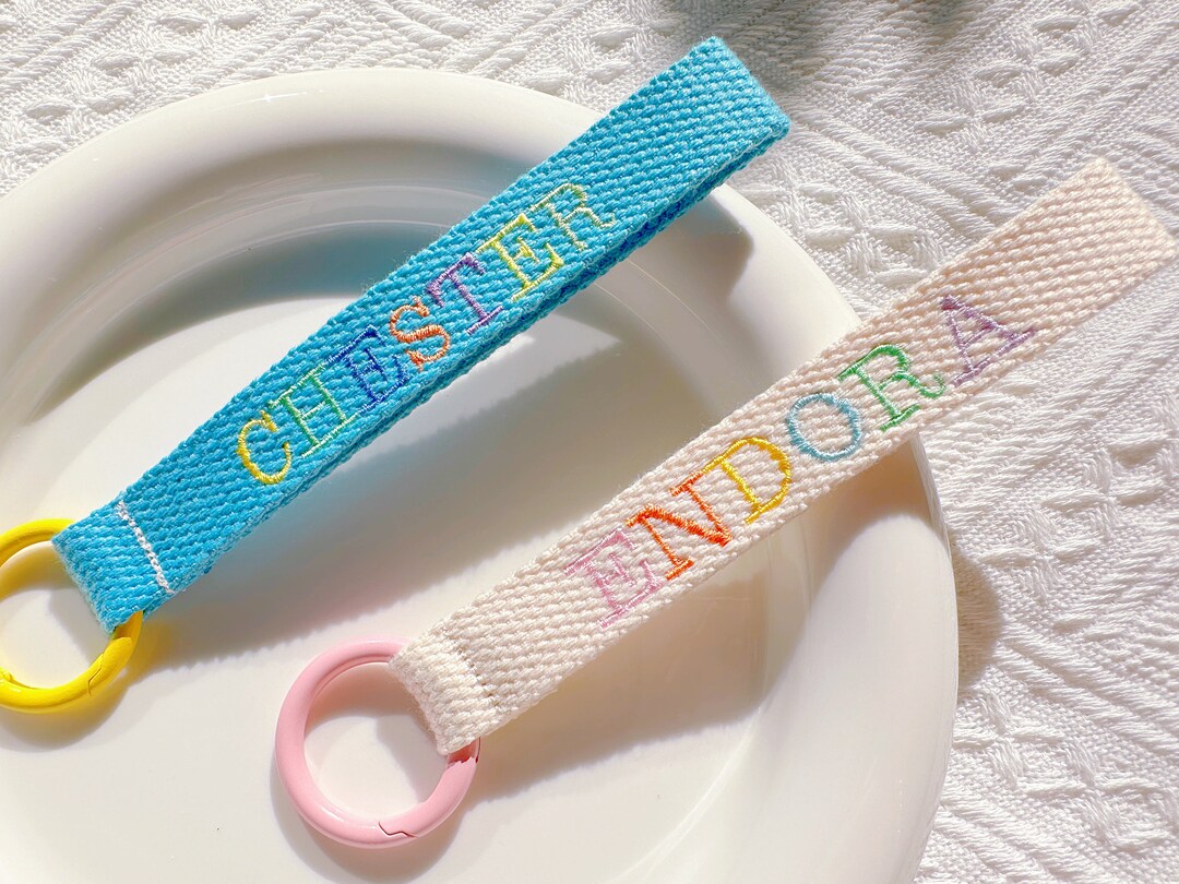 Double Side OR One Side Personalized Multicolored Embroidery Name Tag ...