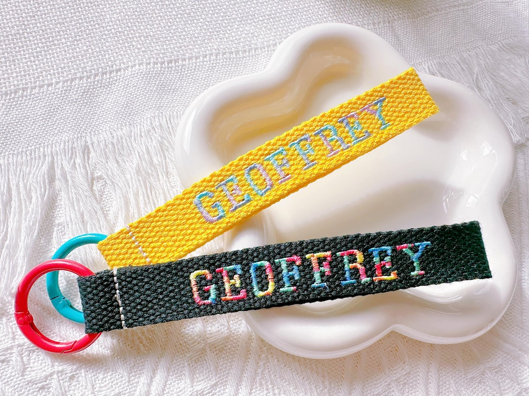 Customised Gradient Bold Font Tag,embroidery Name Phone Number Tag ...