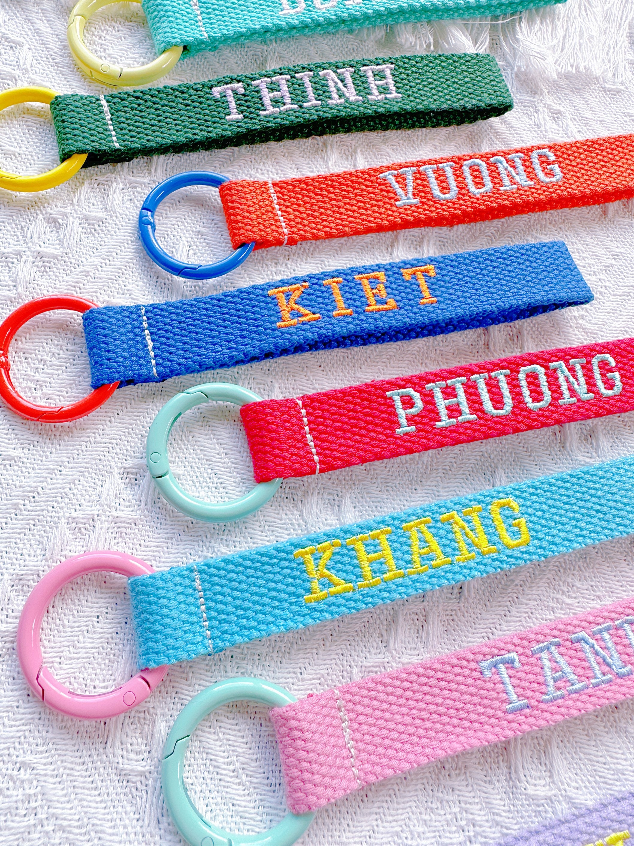 EXREA Bold Font Personalized Embroidery Name Tag,backpack Tag,custom ...