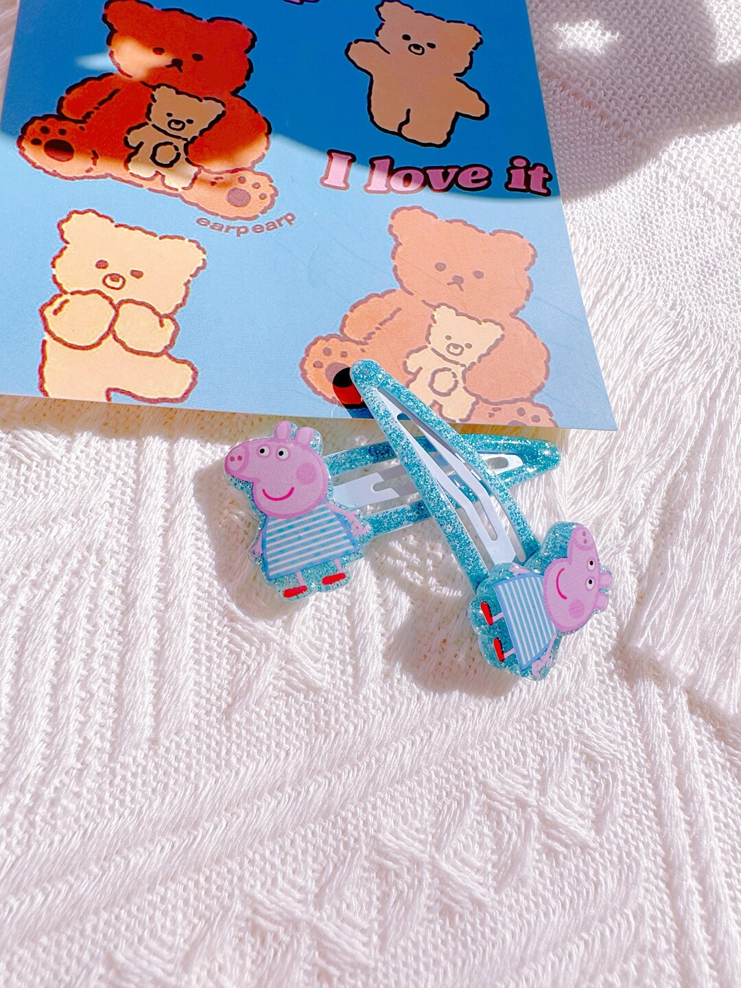 SET OF 2 George Pig Hair Clips for Baby Toddler Girl,little Girl Snap ...