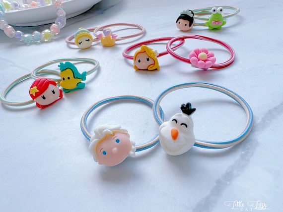 Set of 2 MINI Disney Princess Hair Ties for Baby Toddler Girls | Etsy