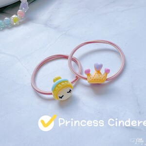 Set of 2 MINI Disney Princess Hair Ties for Baby Toddler Girls Infant ...