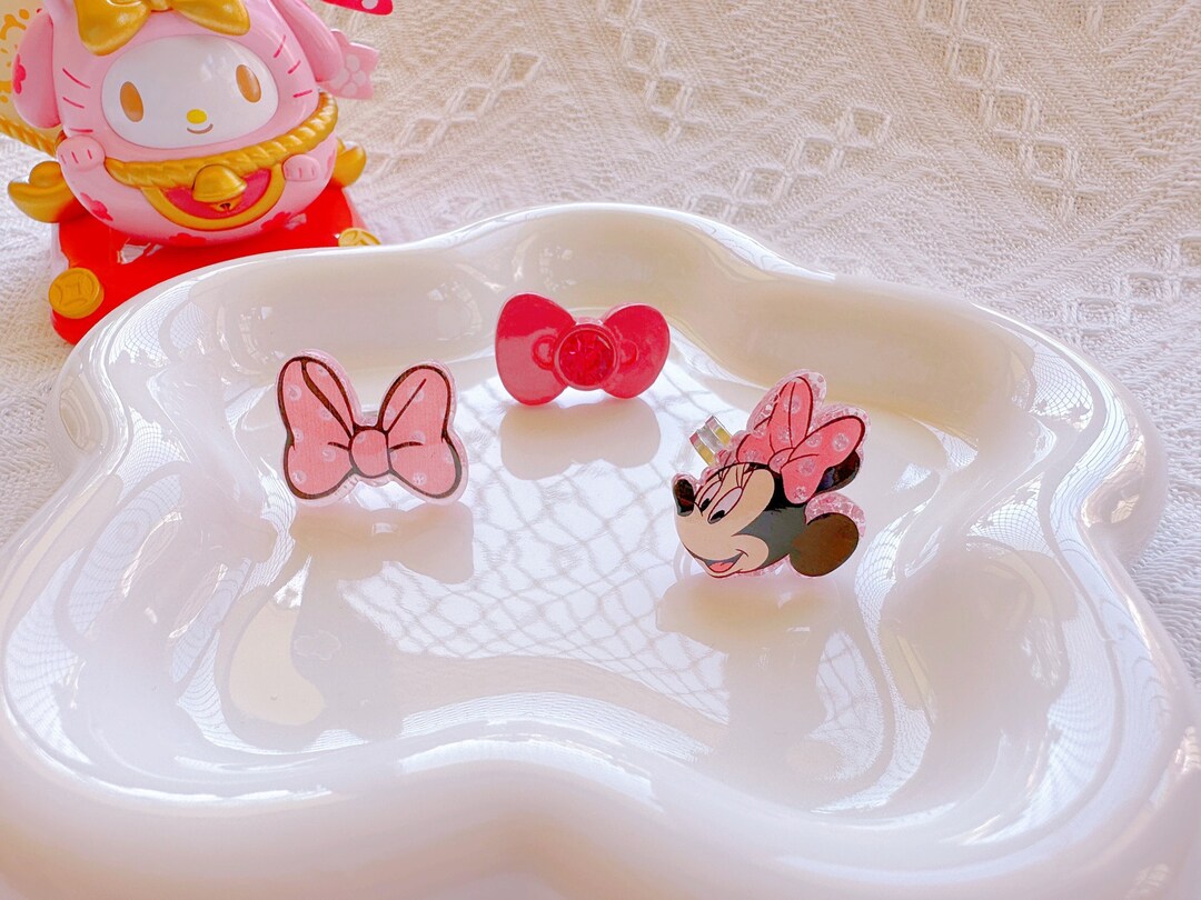 SET OF 3 Adjustable Minnie Mouse Ring for Little Girls,toddler Jewelry ...