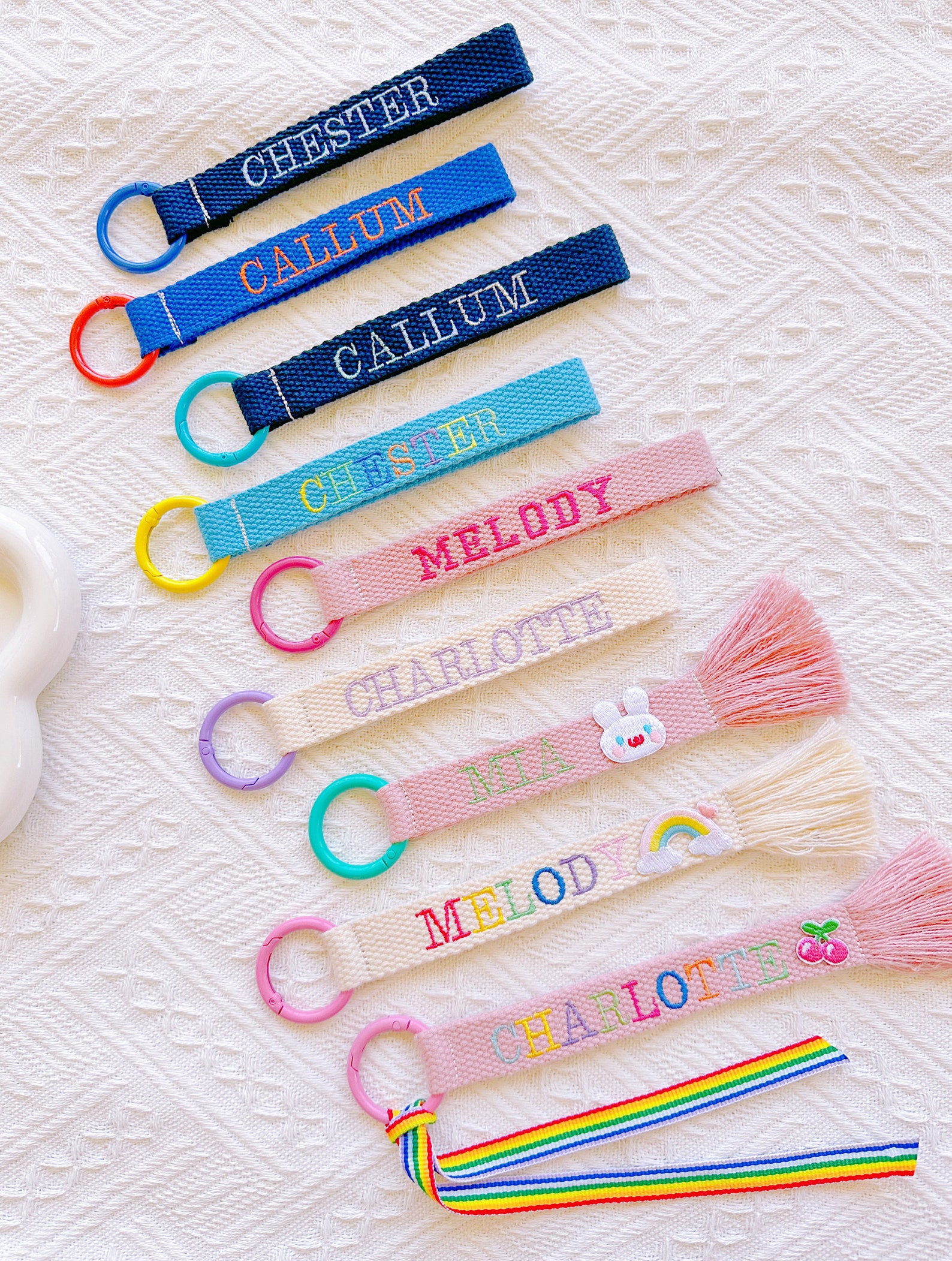 Embroidery Name Tag,cotton Webbing Name Tag,back to School,letter Bag ...