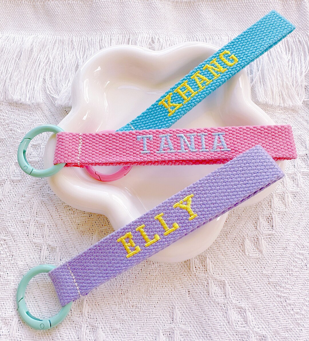 EXREA Bold Font Personalized Embroidery Name Tag,backpack Tag,custom ...