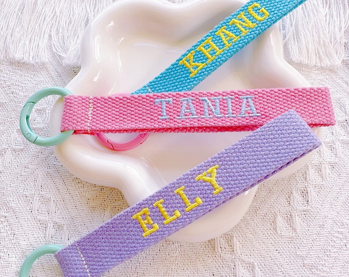 EXREA Bold Font Personalized Embroidery Name Tag,backpack Tag,custom ...
