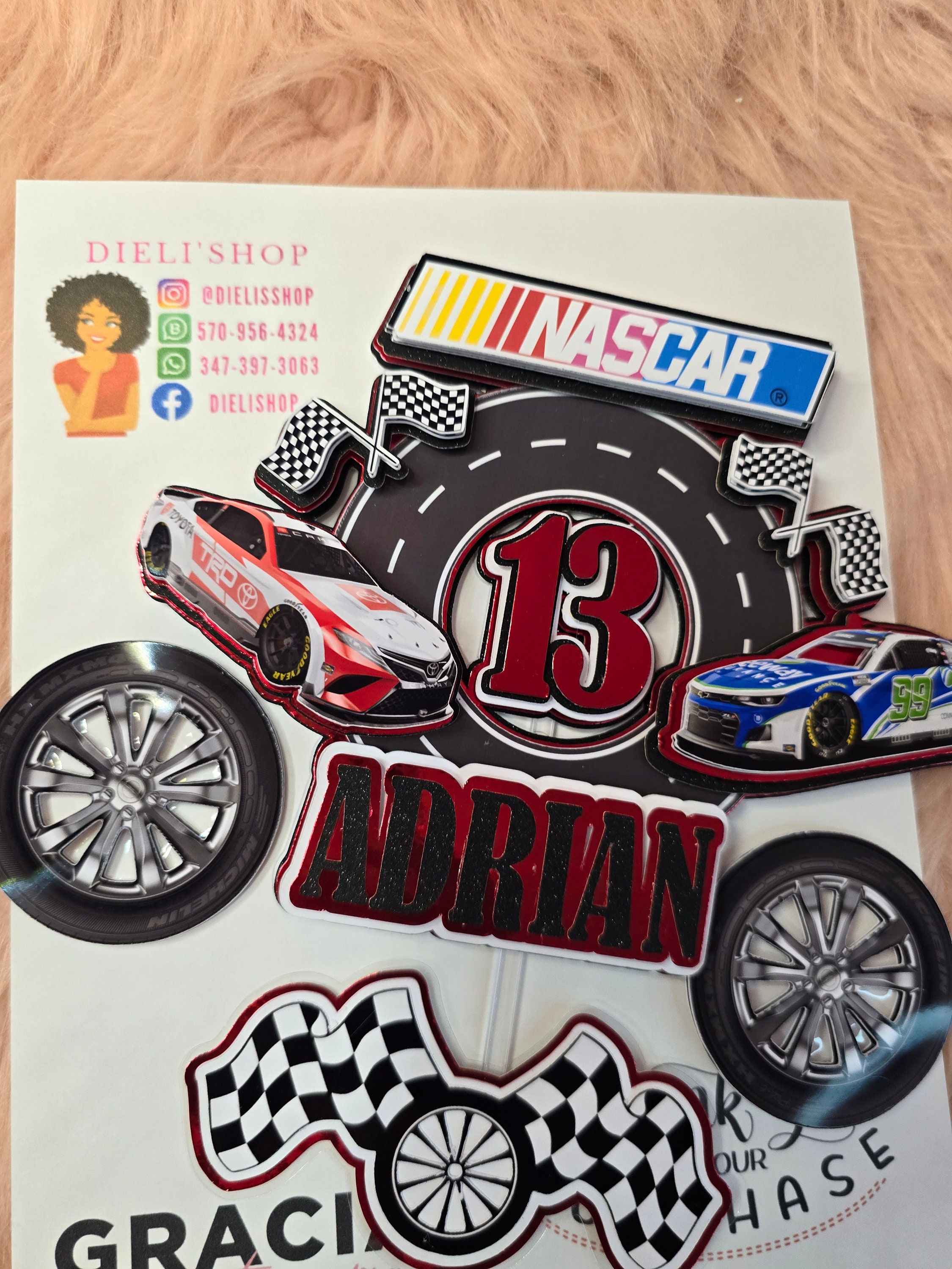 Nascar Cake Topper - Etsy