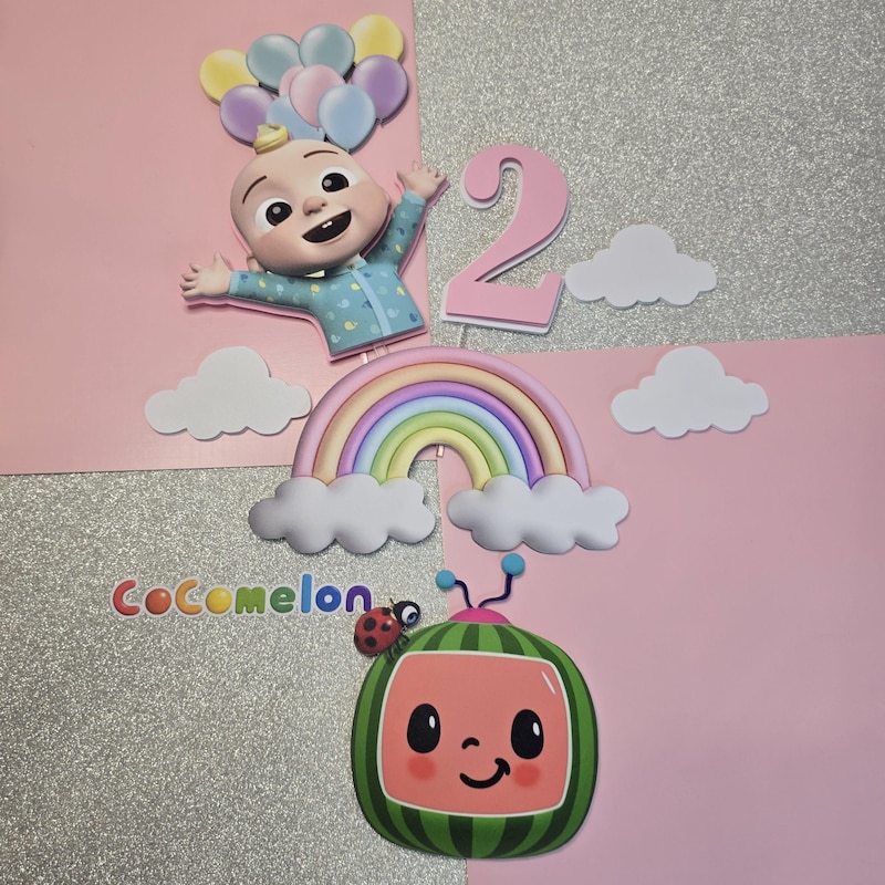 Cocomelon Cake Topper for Girl - Etsy