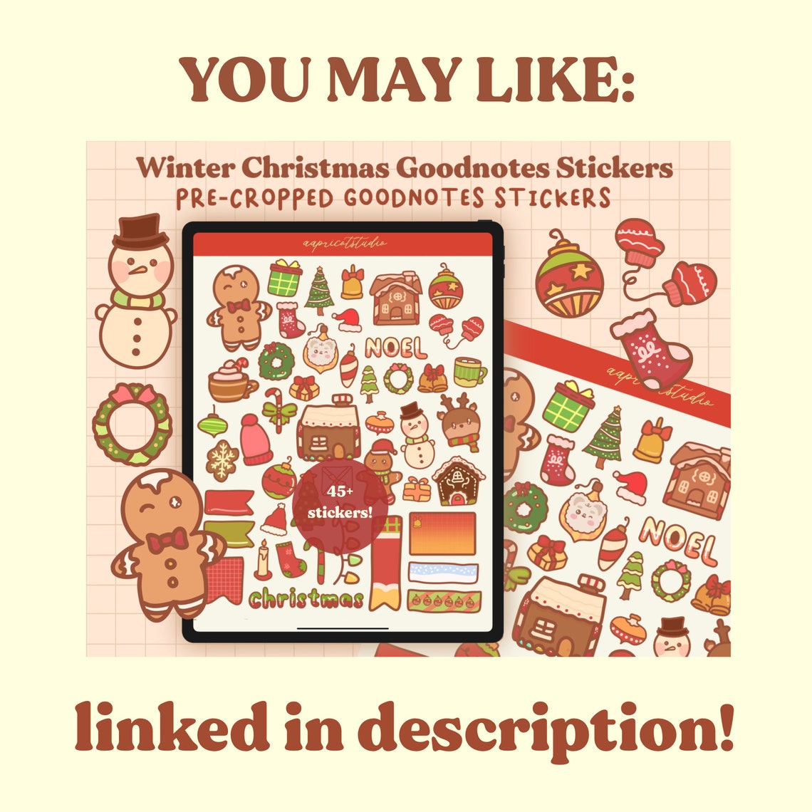 Winter Christmas Printable Memo Pads, Digital Download Memo Pads, Cute ...