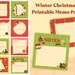 Winter Christmas Printable Memo Pads, Digital Download Memo Pads, Cute ...