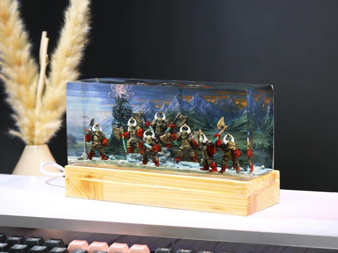 Warhammer Diorama Lamp, Warhammer 40k Resin Art Lamp, Gaming Room Decor ...