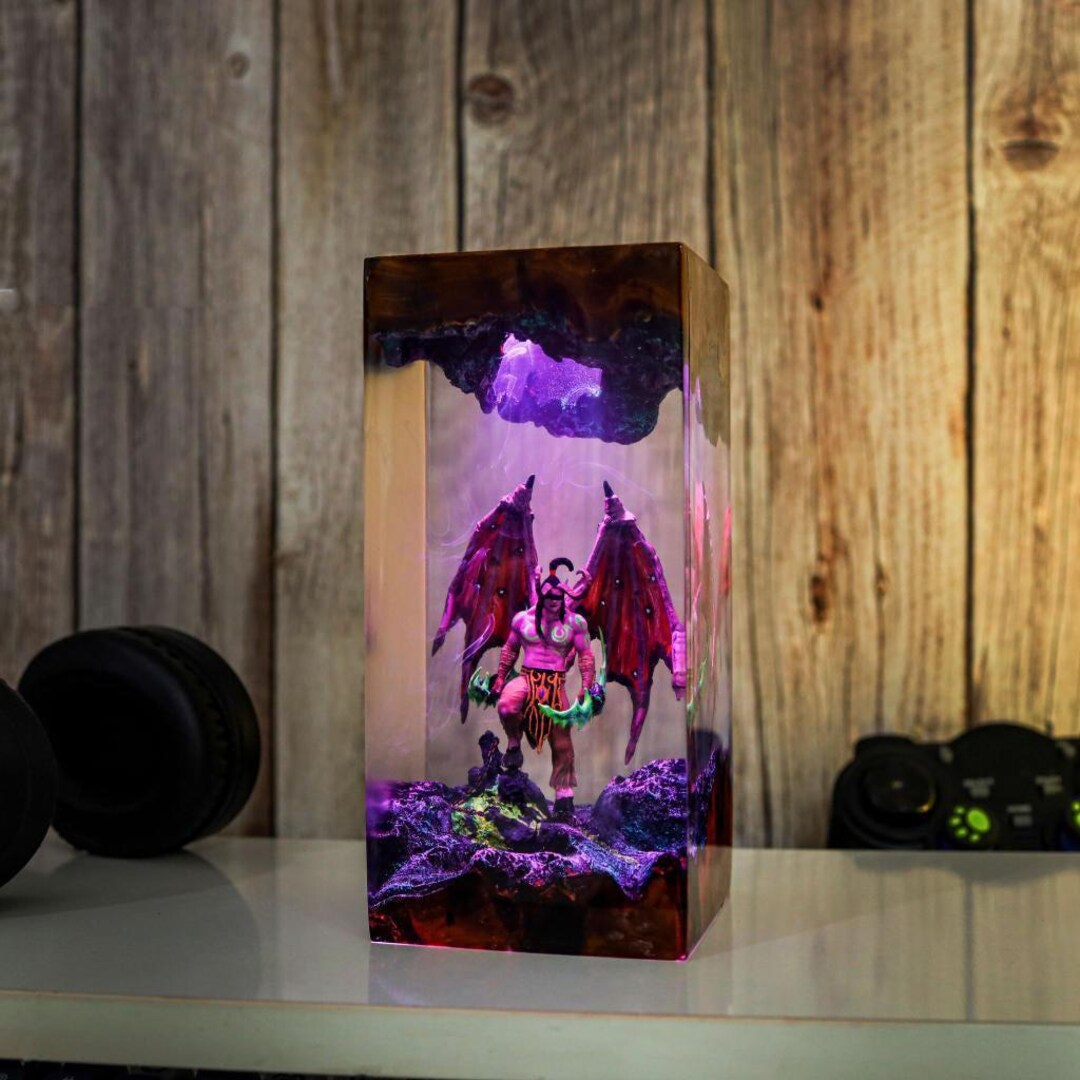 Illidan Stormrage Warcraft Night Light Ver 2, Wow Lore Resin Art Lamp ...