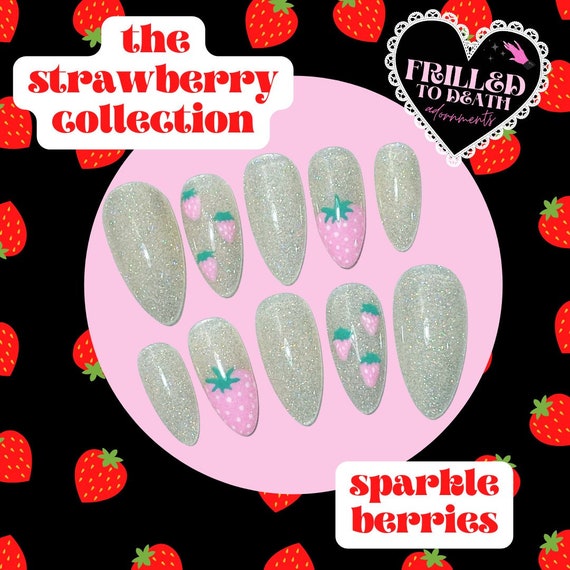 MADE TO ORDER Sparkle Berries Handpainted Press on - Etsy