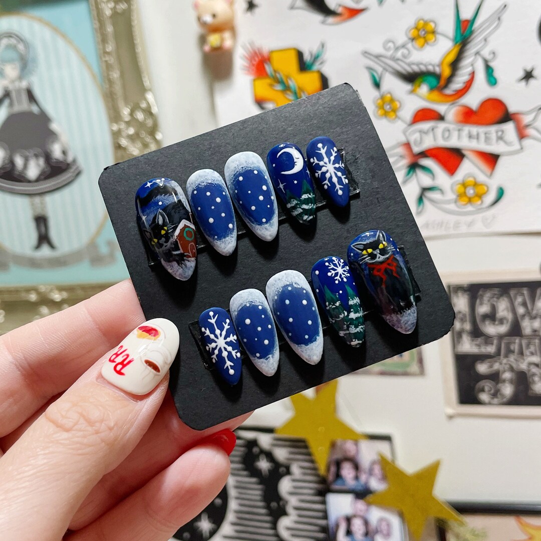 MADE TO ORDER Yule Cats Rule Handpainted Spooky Folklore - Etsy