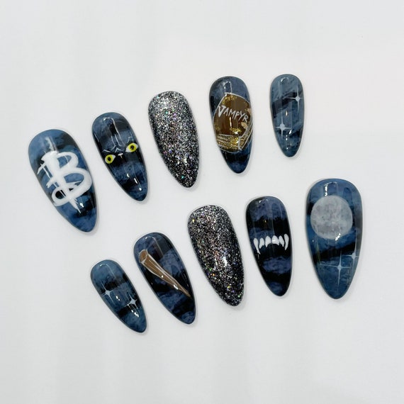 MADE TO ORDER the Buffy Nails Handpainted Buffy the - Etsy
