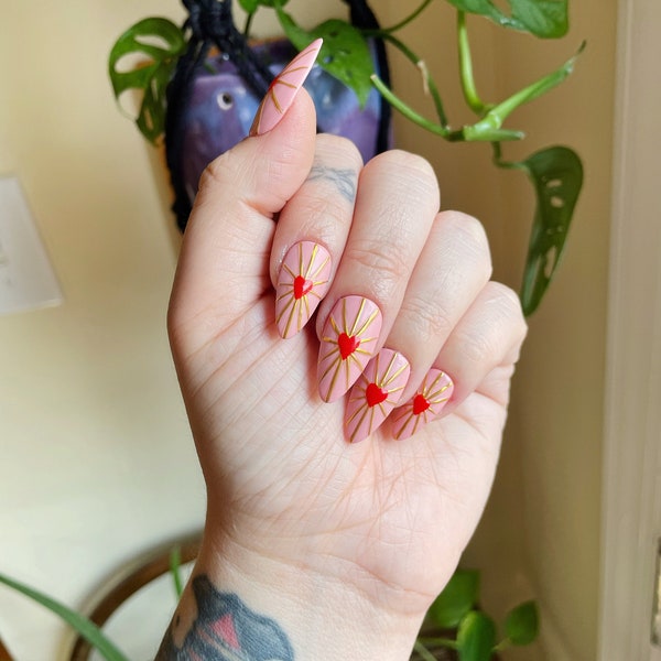 Sacred Heart Nails - Etsy