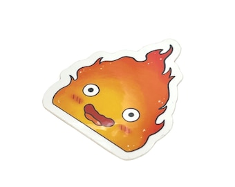 Calcifer Bacon Burn Inspired Sticker Anime Kawaii Laptop Decal Sticker ...