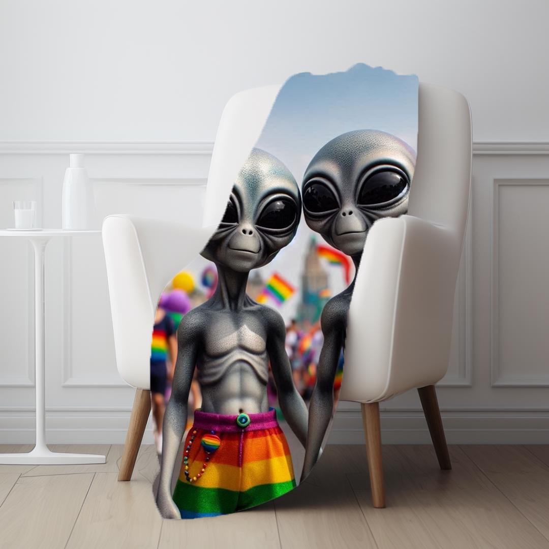 PRIDE 2024 Aliens Limited Edition Velveteen Plush Blanket - Etsy
