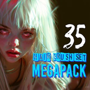 22 Procreate Brushes Hair Brushset Megapack - Etsy